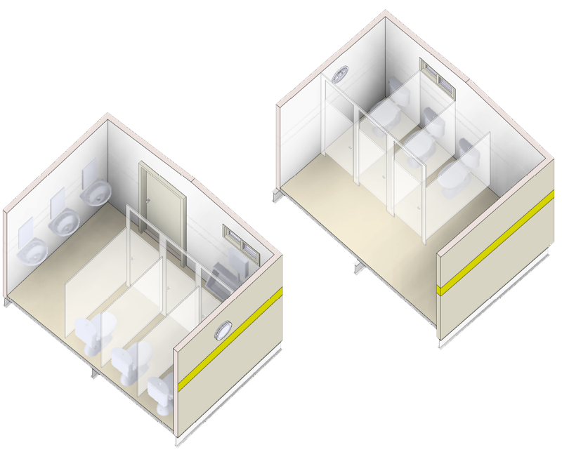 3.6 x 2.4 Toilet Blocks - Bianco Hiring Services Pty Ltd
